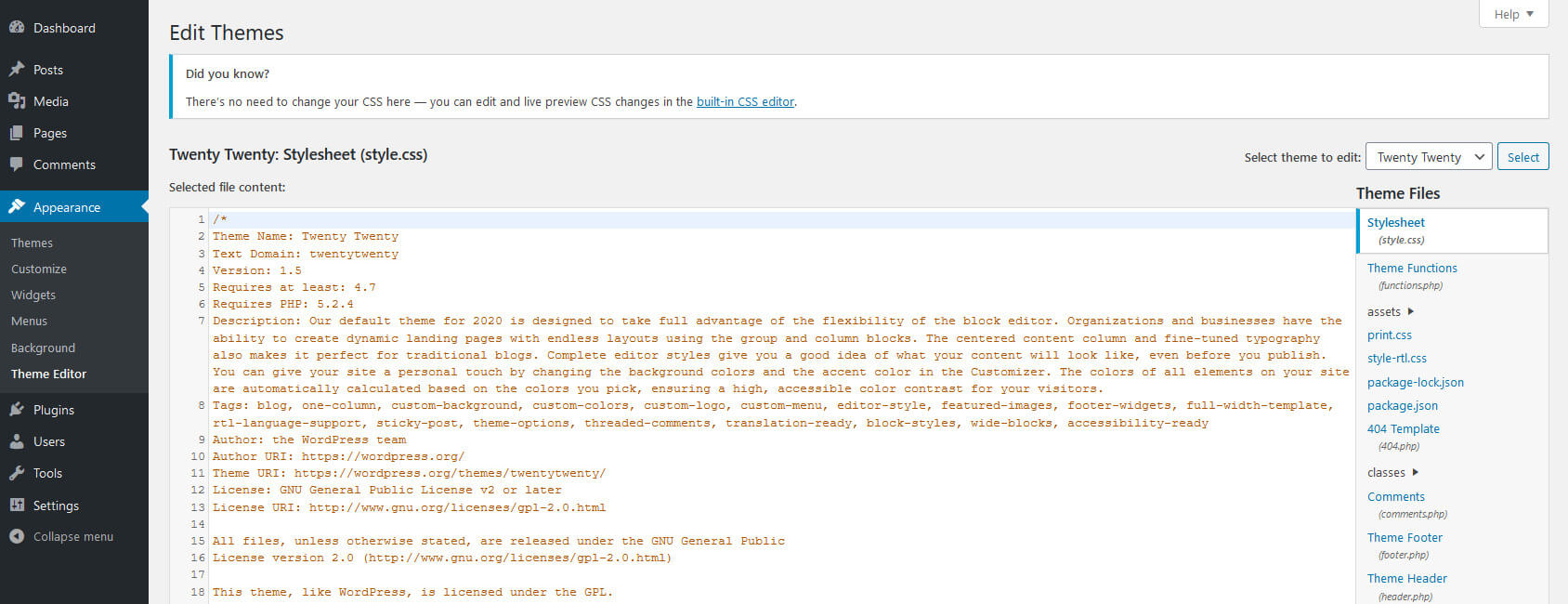 WordPress Appearance Editor - Beginner Guide (2023)